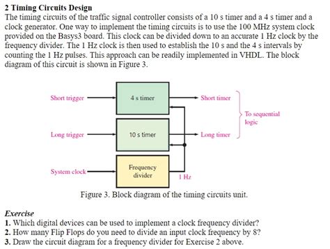 Solved 2 Timing Circuits Design The Timing Circuits Of The Traffic Signal 1 Answer