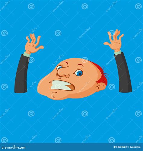 Drowning Man Cartoon Stock Vector Illustration Of Panic 68333923