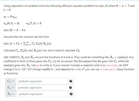 Solved Using Separation Of Variables Solve The Following