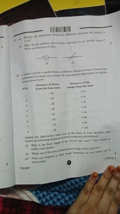 A Explain The Statement Potential Difference Between Two Points Is 1 V
