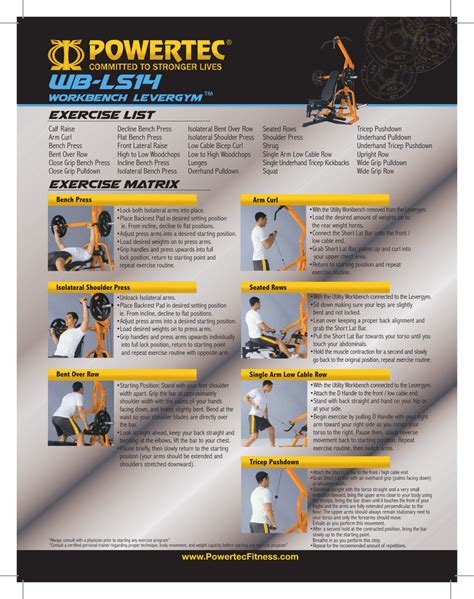 Powertec Levergym Workout Chart Eoua Blog