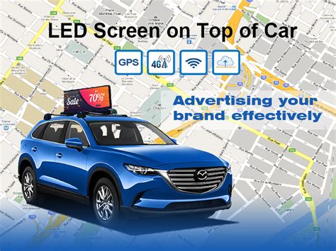 Car Top Led Screen For Advertising Treevisuals