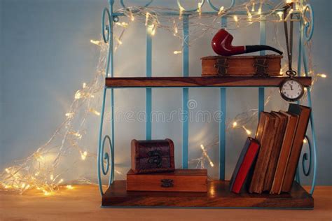 Classical Shelf With Vintage Male Objects Stock Image Image Of Design Photograph 88441841