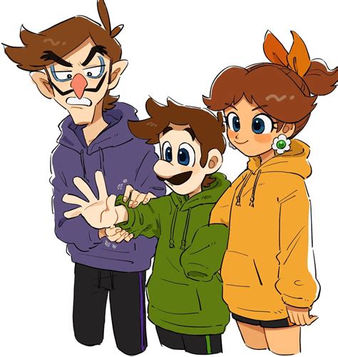 Luigi Princess Daisy And Waluigi Mario Drawn By Mimimi Mimimim9999 Danbooru