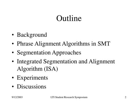Ppt An Integrated Phrase Segmentationalignment Algorithm For