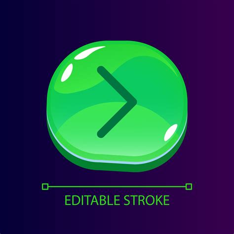 Right Side Pointer Glossy Ui Button With Linear Icon Arrow Showing