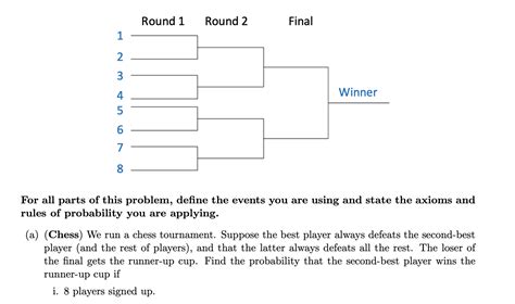 Solved In A Tournament With N Players Each Player Chooses Chegg