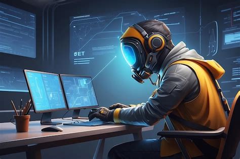 Premium Ai Image Software Tester Concept Illustration