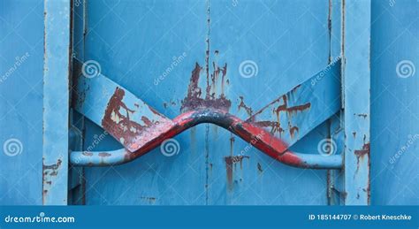 Rusty Bracket On Rubble Container Or Roll Off Container Stock Image Image Of Construction