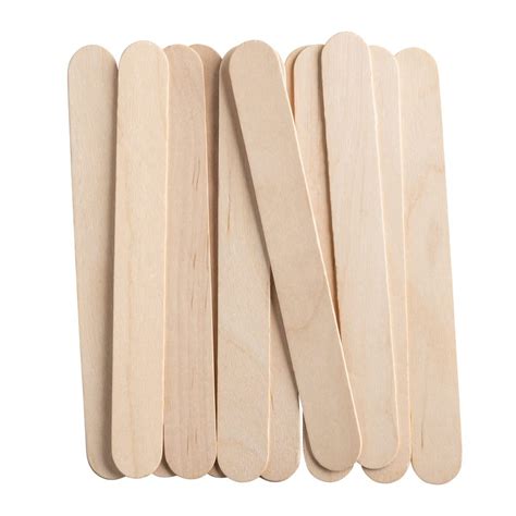 Jumbo Wooden Multi Purpose Popsicle Sticks Pack Of 100 Homemade Ice