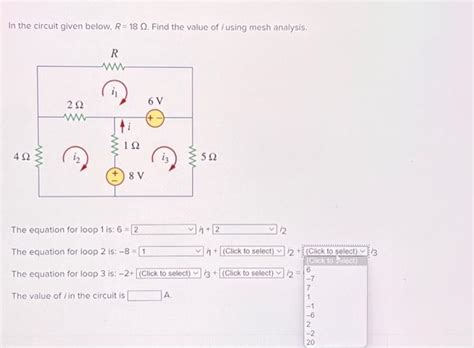 solved in the circuit given below r 18Ω find the value of
