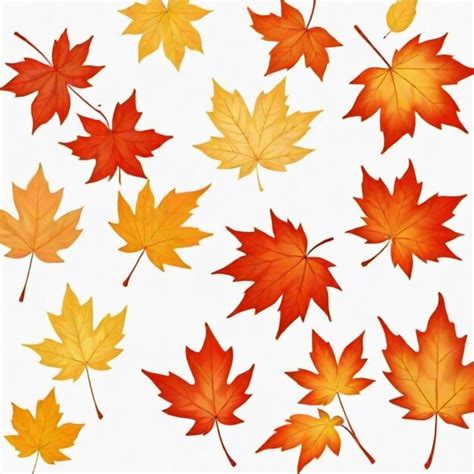 Maple Cartoon Vector Set White Background Isolated Premium Ai