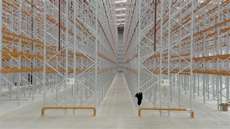 Warehouse Interior Racking System Flythrough Stock Video Video Of Cargo Saving 262771405