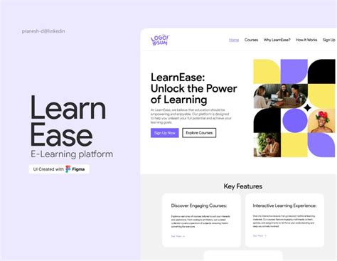 Pranesh D On Linkedin Ui Design Elearning Figmamagic Learnease Uiux Uikit Uidesign Ux