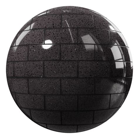 Polished Concrete Block Texture Black Poliigon