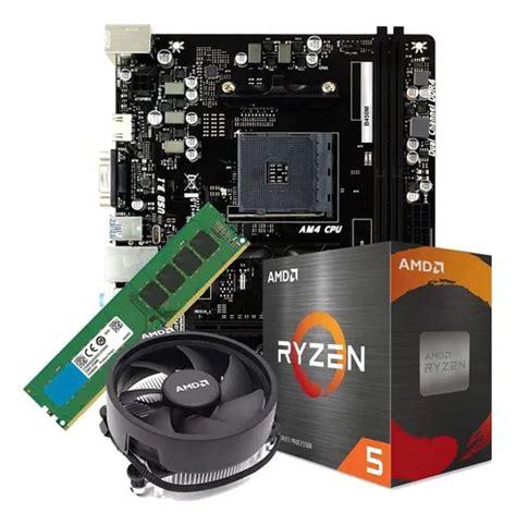 Kit Upgrade Gamer Amd Ryzen 5 5500 B450m 8gb Ram Ddr4 Frete Grátis