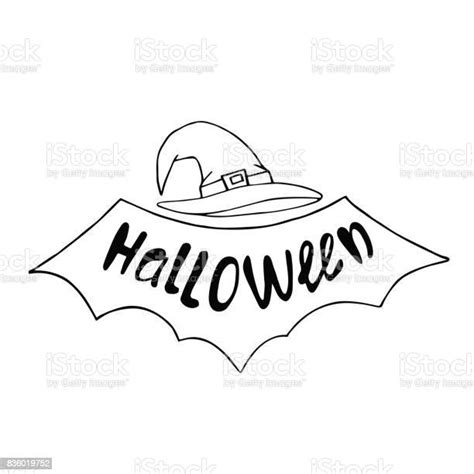 할로윈 파티 인사말 카드 서 예 포스터 배너 화이트에 블랙입니다 레터링입니다 10월에 대한 스톡 벡터 아트 및 기타 이미지