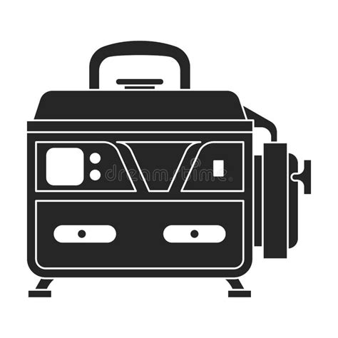 Generator Vector Icon Black Vector Icon Isolated On White Background Generator Stock Vector