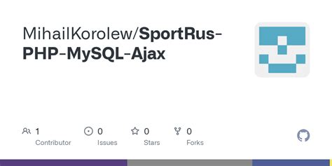 Github Mihailkorolewsportrus Php Mysql Ajax