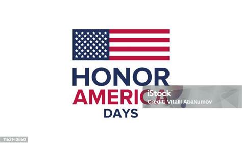 명예 아메리카 의 날 미국 애국 디자인 미국 국기입니다 국기날부터 독립기념일까지의 6월과 7월의 기간 포스터 인사말 카드 배너 및 배경 벡터 일러스트레이션 7월에 대한 스톡