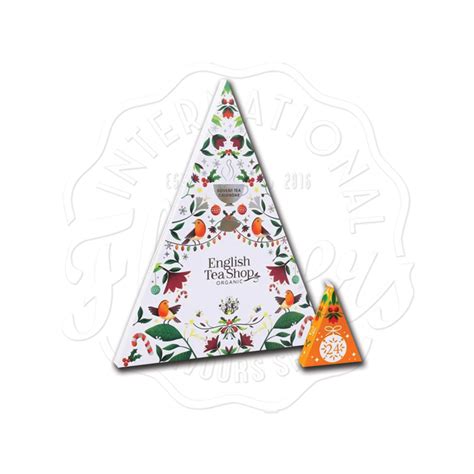 English Tea Shop Organic White Christmas Tree Advent Tea Calendar 25s