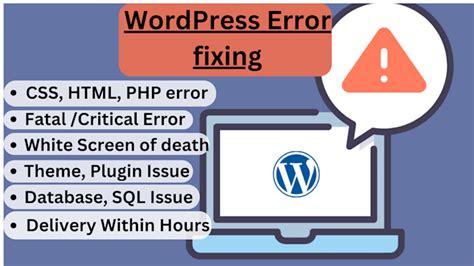 Fix Any Wordpress Issues Critical Errors Bugs Within Hours By Jainahmed Fiverr