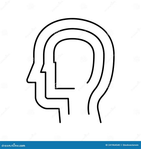 Ilustração Vetorial Do ícone Da Linha De Filosofia Da Ontologia