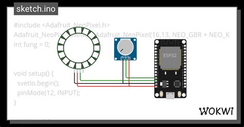 Led Ovladany Poten Wokwi Esp32 Stm32 Arduino Simulator