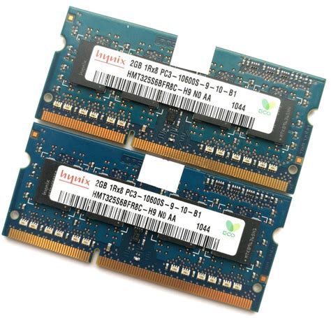 Оперативна память для ноутбука Hynix Sodimm Ddr3 4gb 2gb 2gb 1333mhz 10600s Hmt325s6bfr8c H9