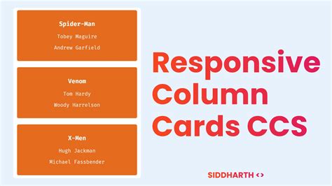 How To Create Responsive Column Cards