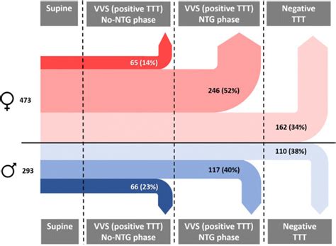 A Higher Proportion Of Men Than Of Women Fainted In The Phase Without Nitroglycerin In Tilt