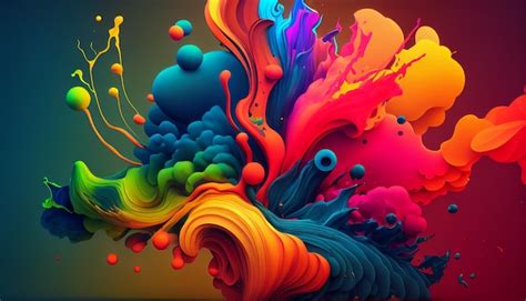 Premium Ai Image Abstract And Colorful Wallpaper With Playful Swirls And Lines In A Rainbow Of