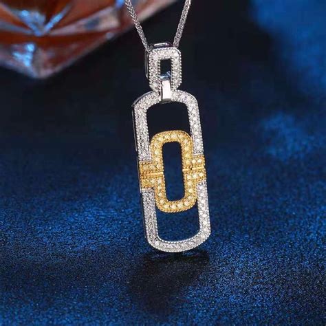 Paper Clip Necklace With Diamond At Ellis Brashears Blog
