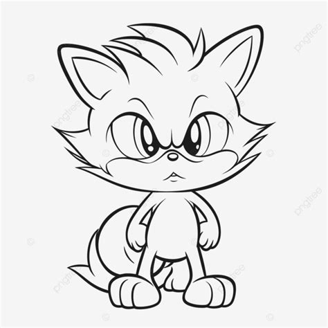 만화 일러스트 고양이 색칠 페이지 소닉 개요 스케치 드로잉 벡터 만화 일러스트 드로잉 일러스트 벡터 일러스트 Png 일러스트 및 벡터 에 대한 무료 다운로드