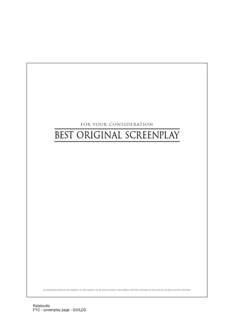 Ratatouille Script Pdf Leisure Nature
