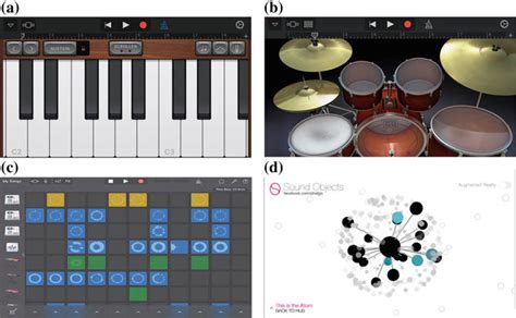 1 Digital Touch Instrument Apps A Piano B Drum And C Liveloops From