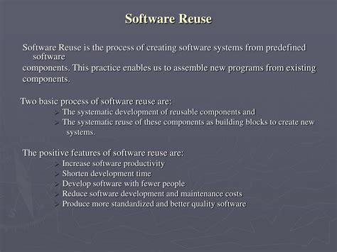 ppt reuse re engineering the software process powerpoint presentation