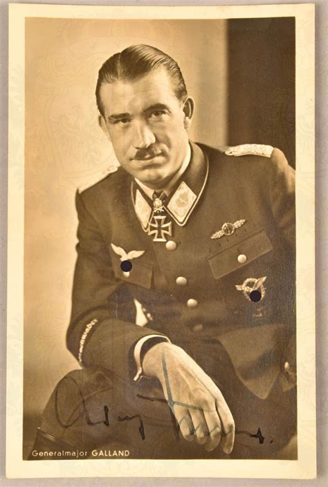 Sold At Auction Galland Adolf Original Signature Fighter Pilot