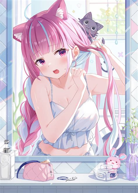 Minato Aqua And Neko Hololive Drawn By Mei Am Danbooru