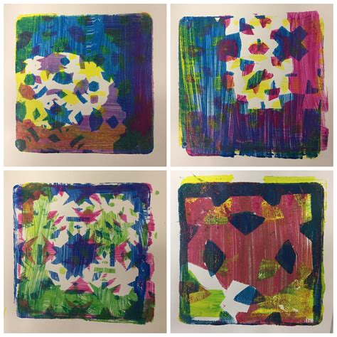Mrs Knights Smartest Artists Gelli Print Snowflakes 5th Grade