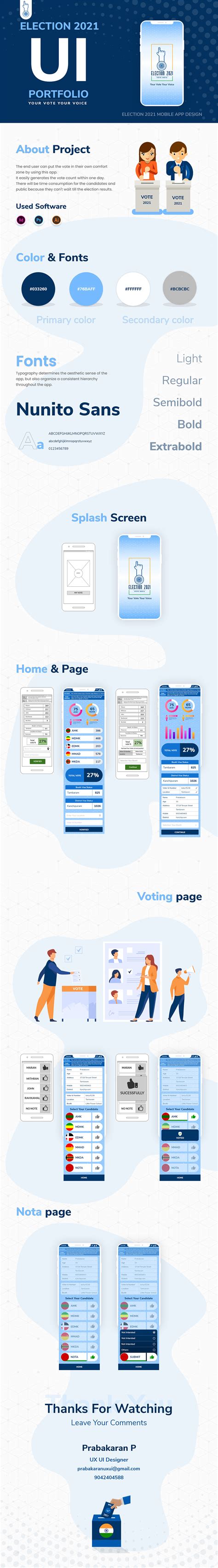 Voting Application UI App Behance