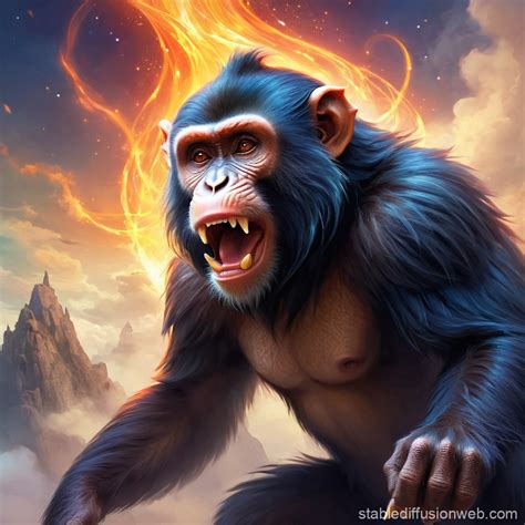 Terrifying Monkey Encounter Stable Diffusion Online