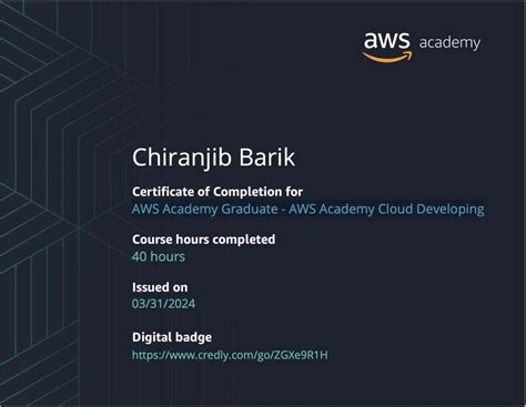 Aws Clouddevelopment Certification Awsacademy Continuouslearning