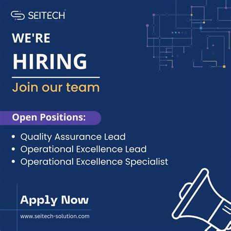 Join Our Expanding Quality Department At Seitech Solutions Noha Moselhy