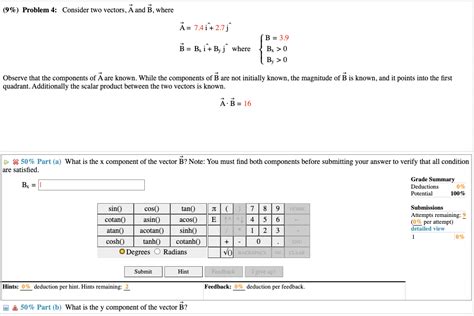 Solved Problem Consider Two Vectors A And B Where Chegg