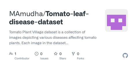 GitHub MAmudha Tomato Leaf Disease Dataset Tomato Plant Village