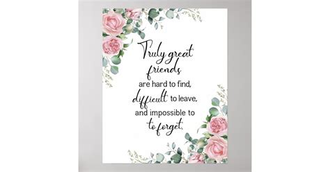 Friendship Poster True Friends Quote Aesthetic Poster Zazzle