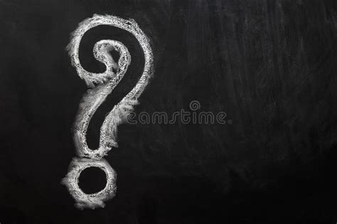 Hand Drawing Question Mark On Blackboard Stock Image Image Of Symbol Copy 373980373
