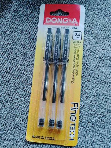 동아 파인테크 05mm 블랙 3본 세트필기도구 필기류 펜 헬로마켓