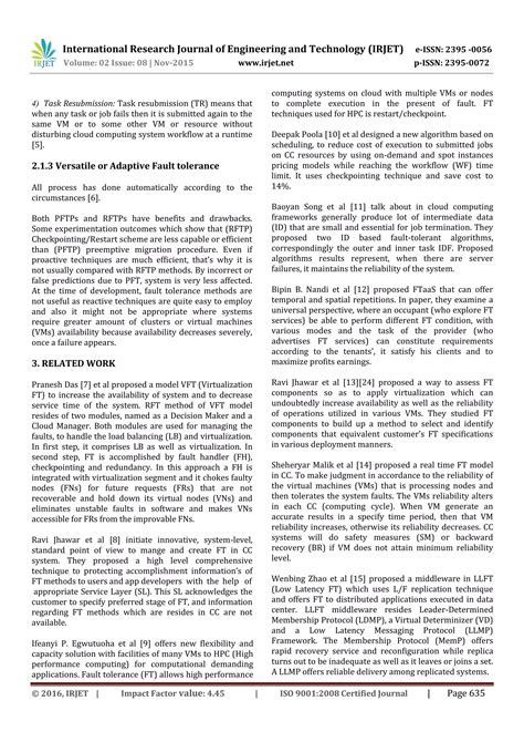 A Comparative Review On Fault Tolerance Methods And Models In Cloud Computing Pdf